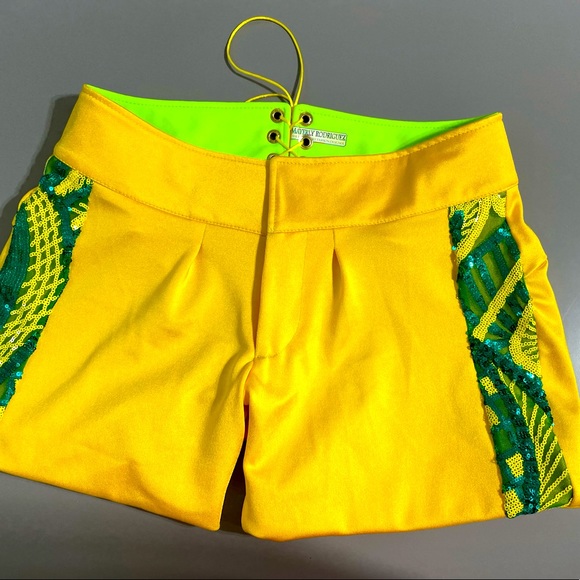 Mayerly | Shorts | One Of A Kind Neon Yellow And Green Dress Party ...